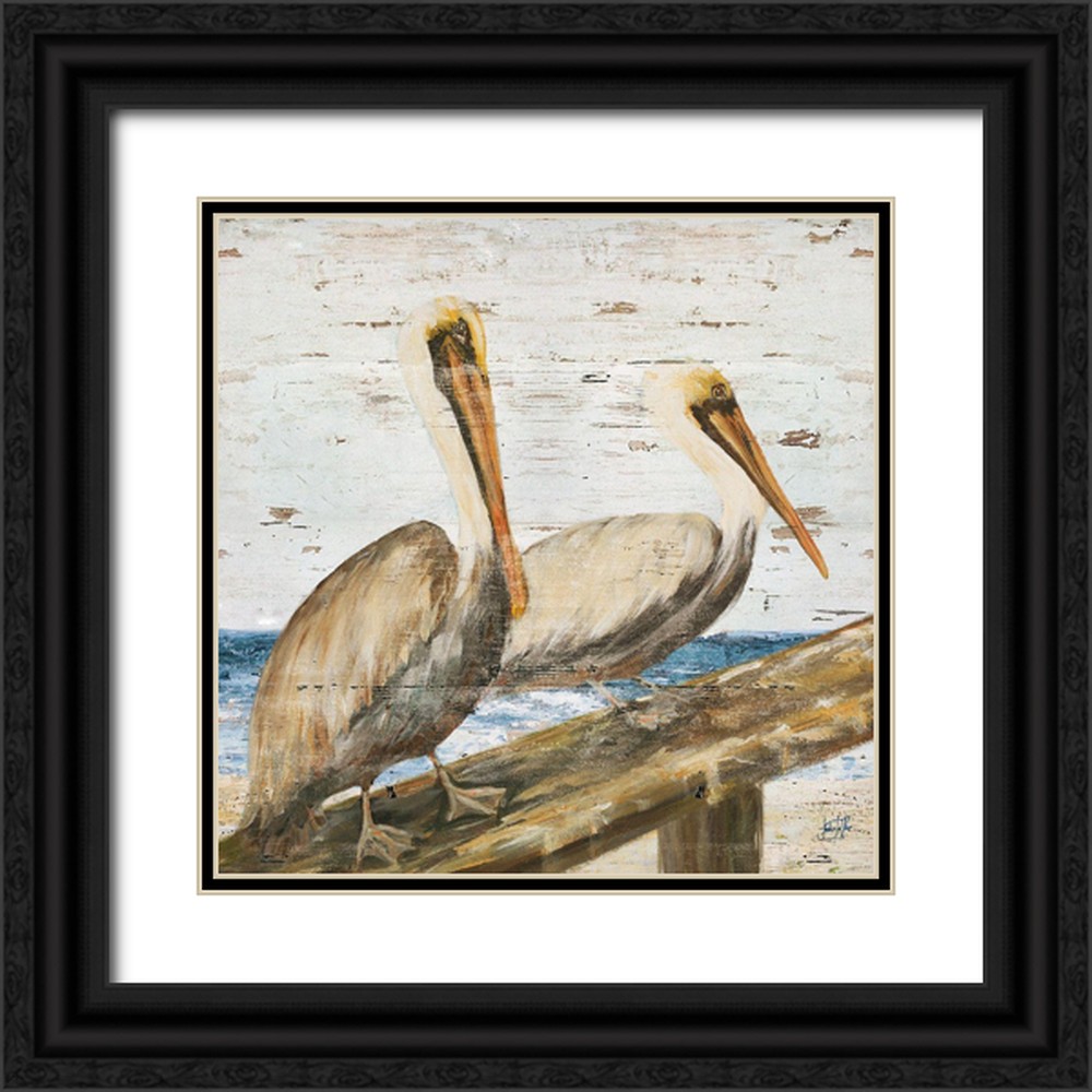 DeRice, Julie 26x26 Black Ornate Wood Framed with Double Matting Museum ...