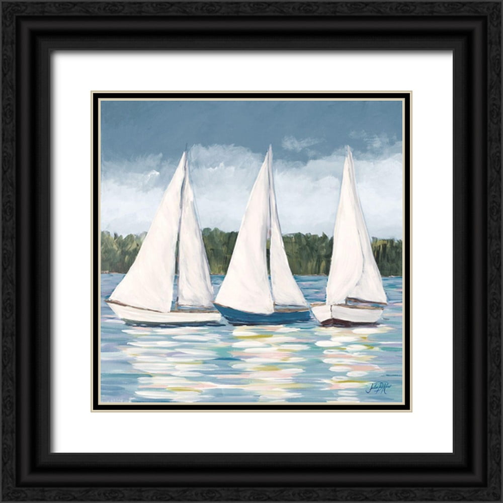 DeRice, Julie 26x26 Black Ornate Wood Framed with Double Matting Museum ...