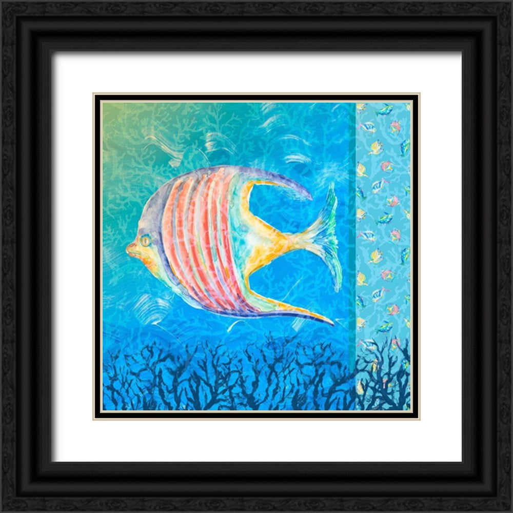 DeRice, Julie 26x26 Black Ornate Wood Framed with Double Matting Museum ...