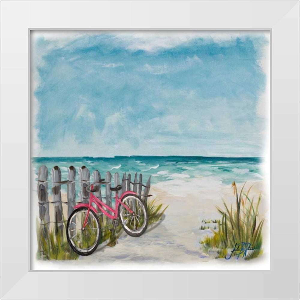 DeRice, Julie 26x26 White Modern Wood Framed Museum Art Print Titled - Ride Along The Shore ...