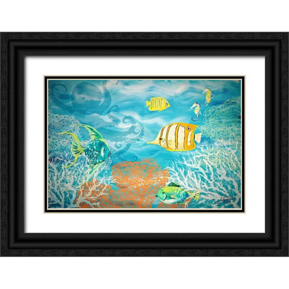 DeRice, Julie 32x23 Black Ornate Wood Framed with Double Matting Museum ...