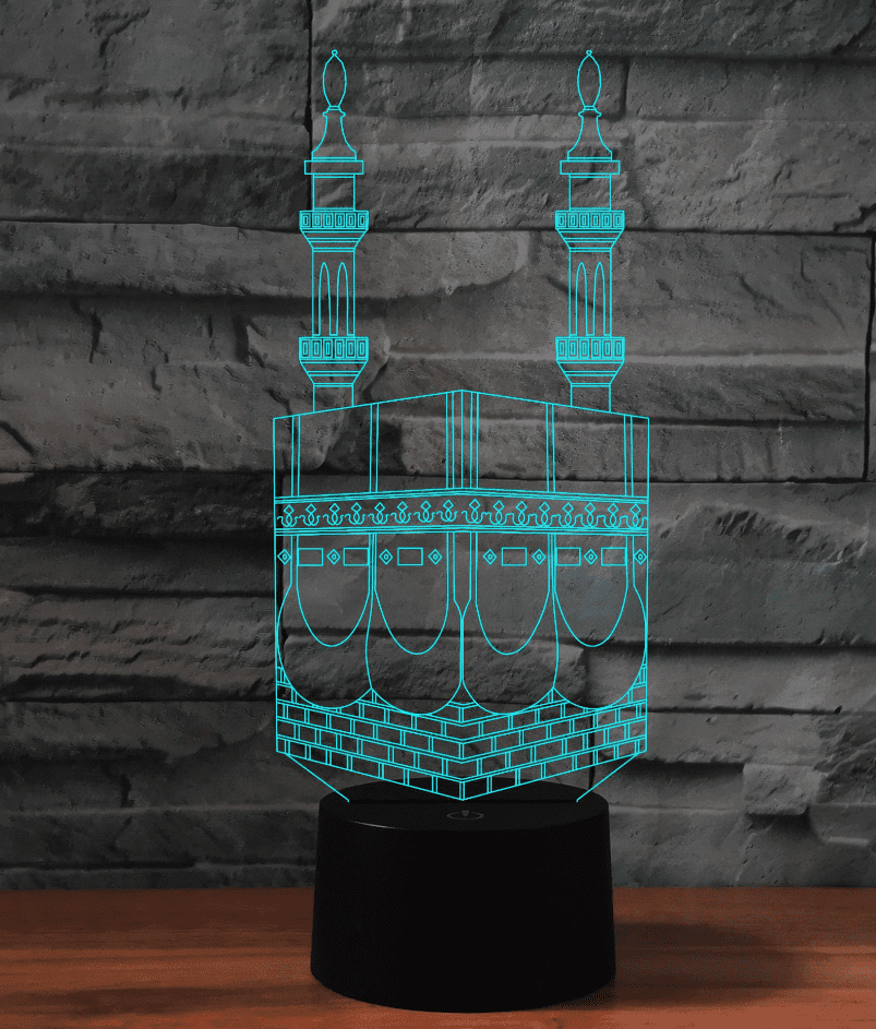 DeRong 3D Saudi architectural modeling night light 7 color-changing USB ...