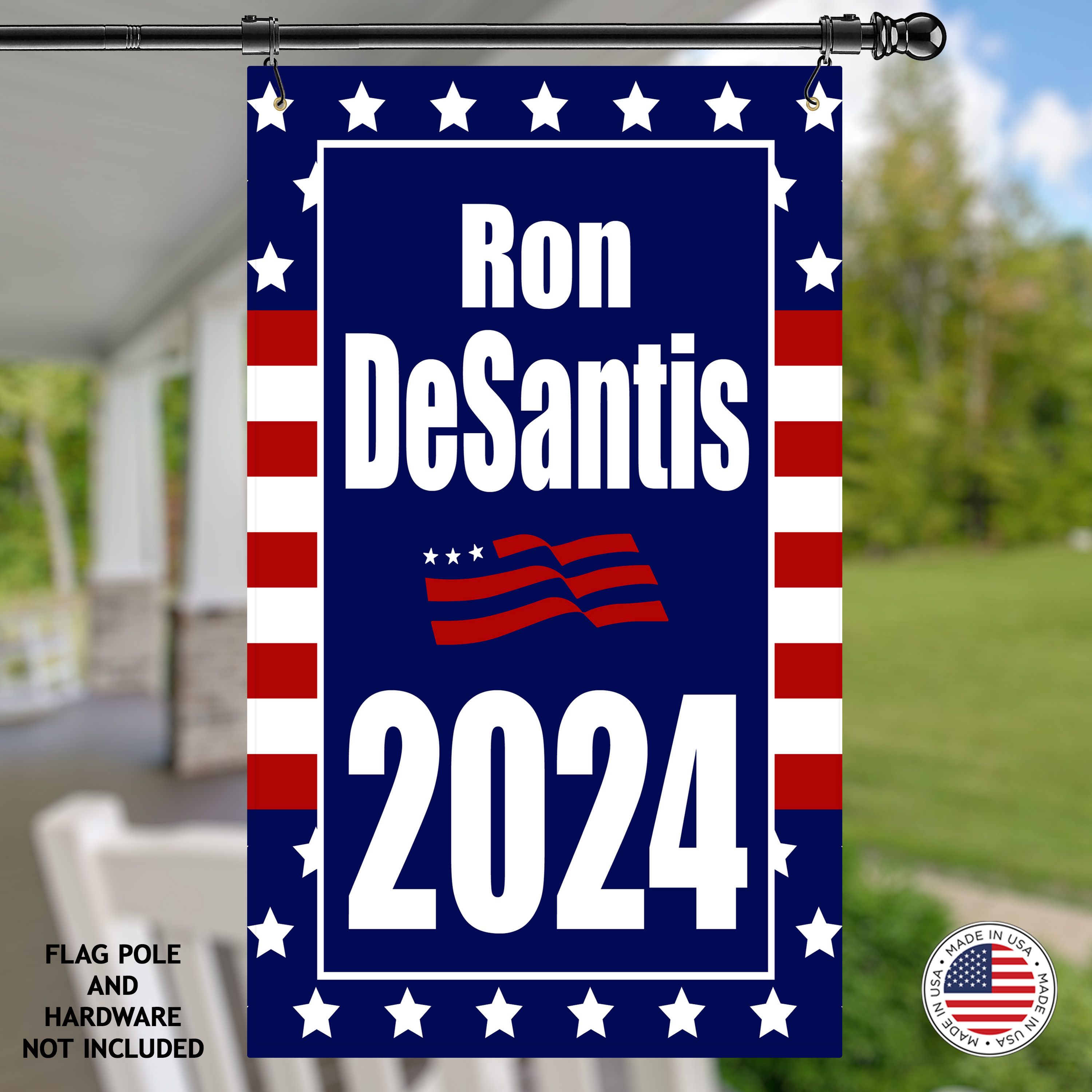 DeSantis Stars & Stripes 2024 Vertical 3'x5' Flag/Banner - Walmart.com