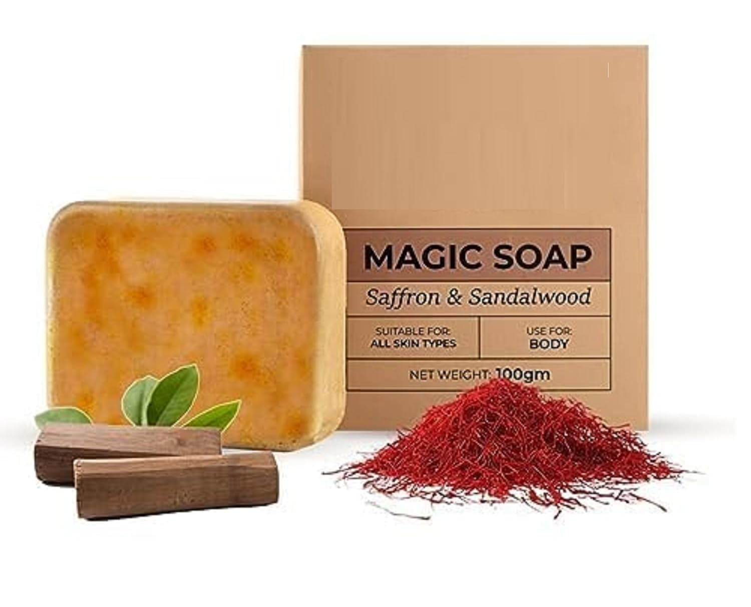 DeTan and Glowing Brightening Skin Magic Soap Sandal Wood And Saffron ...