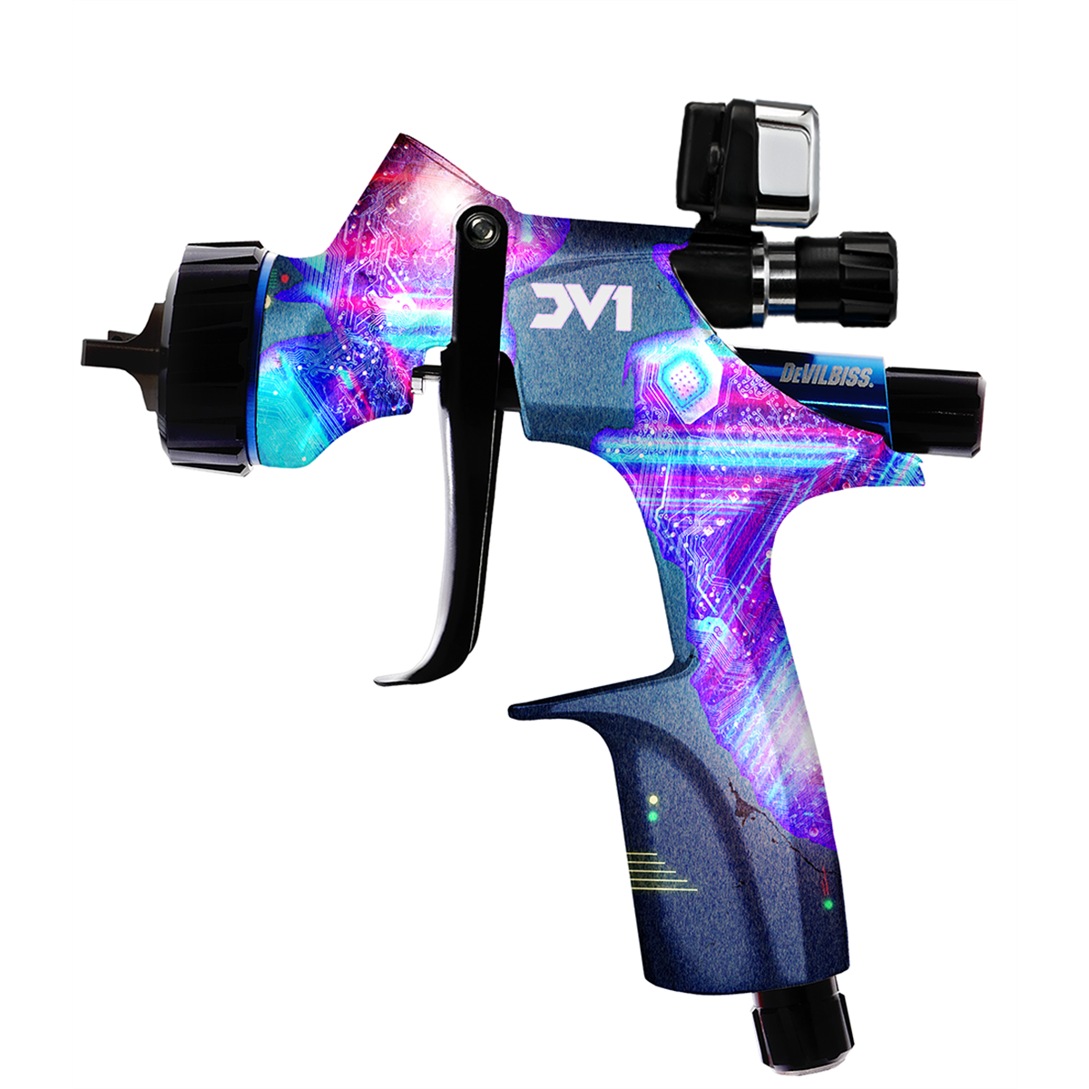 Devilbiss DV1 Basecoat Spray Gun Uncupped HVLP, 1.2/1.3/1.4 mm Nozzles ...