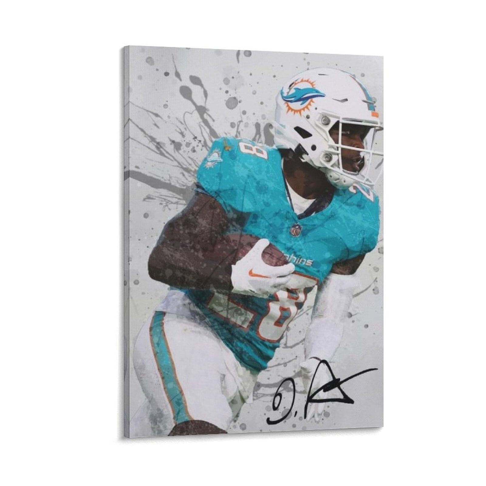 DeVon Achane Canvas Poster Room Aesthetic Poster Print Art Wall ...