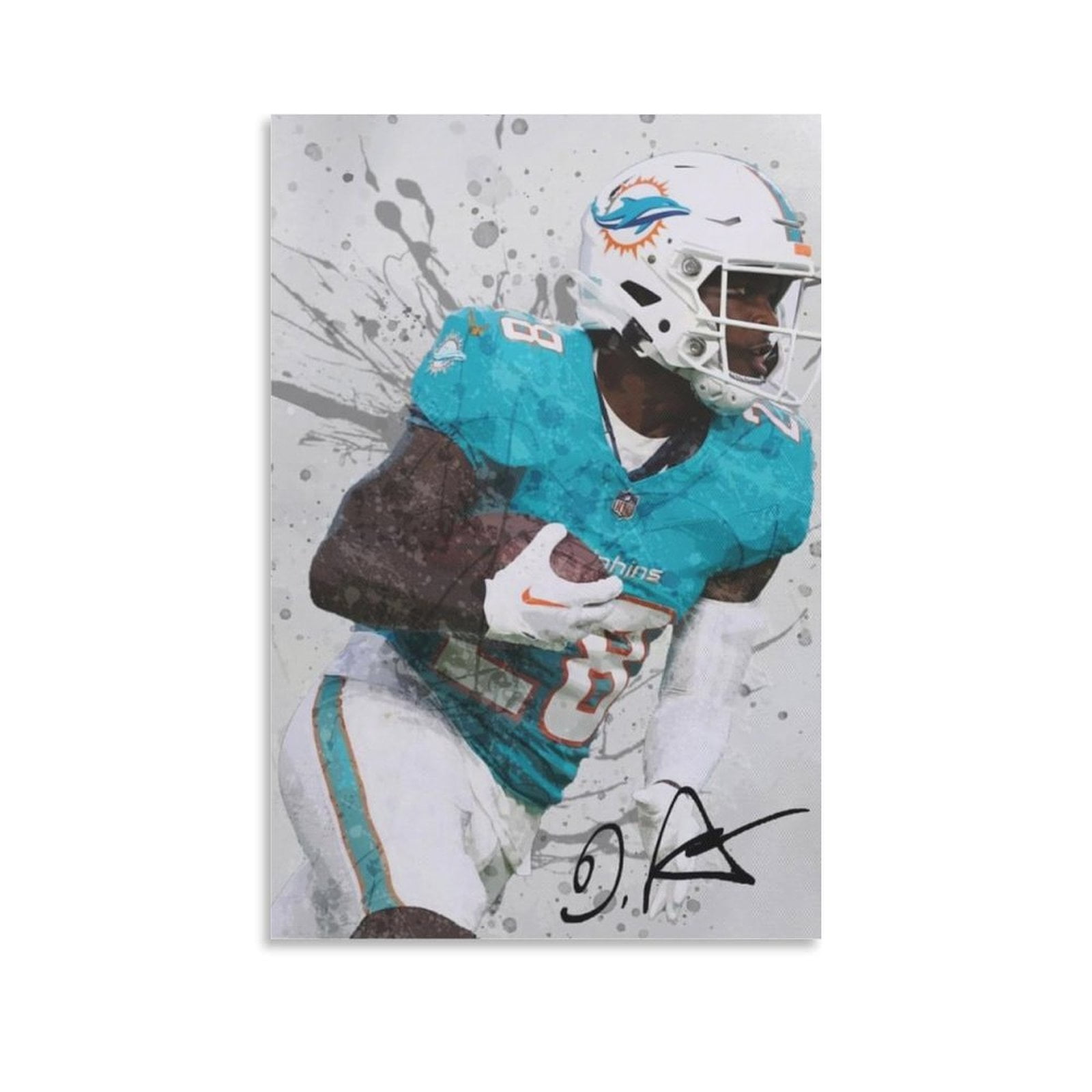 DeVon Achane Poster Canvas Poster Picture Print Canvas Poster Wall ...