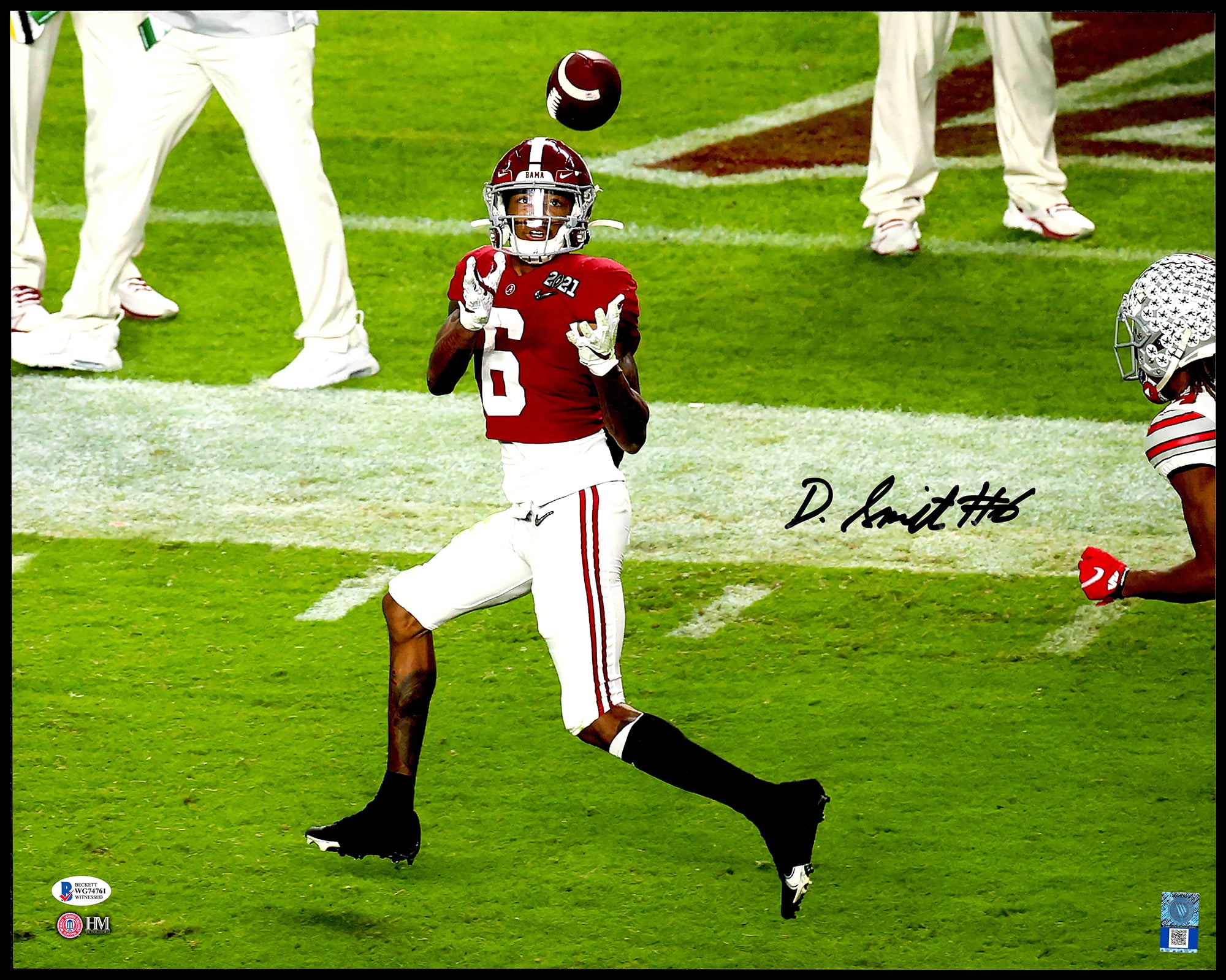 DeVonta Smith Autographed 16x20 Photo Alabama Crimson Tide (Smudged ...