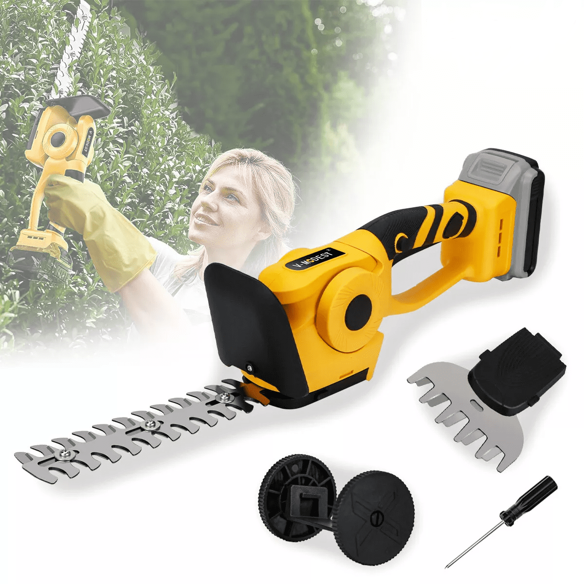 20V MAX Cordless Hedge Trimmer for DE-Walt - 2-in-1 Grass Cutter ...