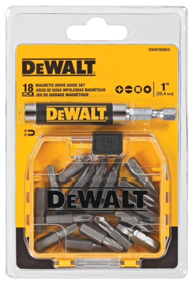 DeWALT DWAF2058CS 18 pcs. Compact Magnetic Drive Guide Set - Walmart.com