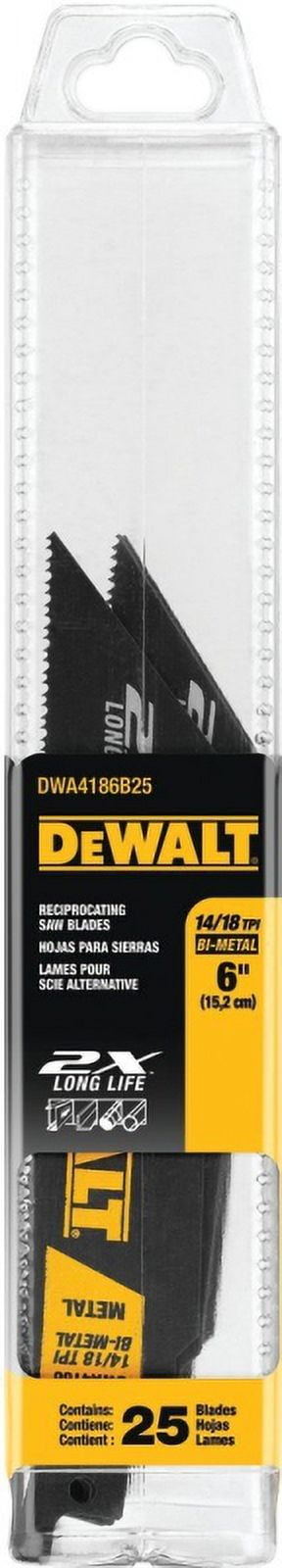 DeWalt 2X Premium Metal Cutting Blades, 6"x1", 14/18 TPI, 100 PK (115 ...