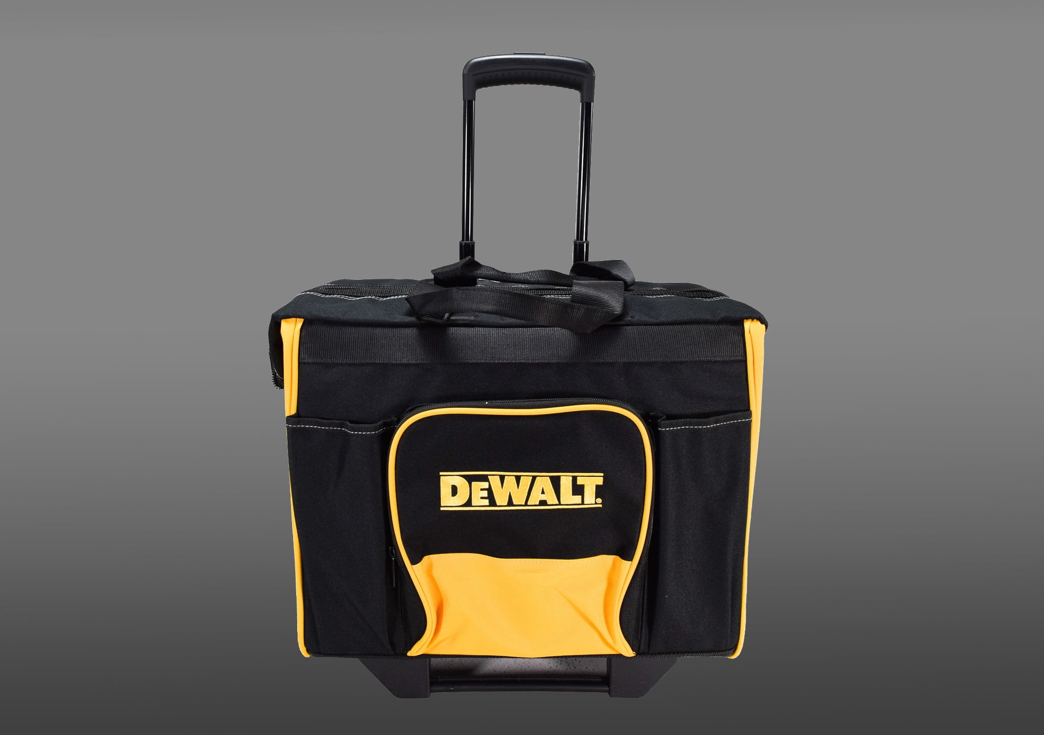 DeWalt Rolling Storage Toolbox Bag 21"x19"x10" w/ Pockets, Hard Plastic ...