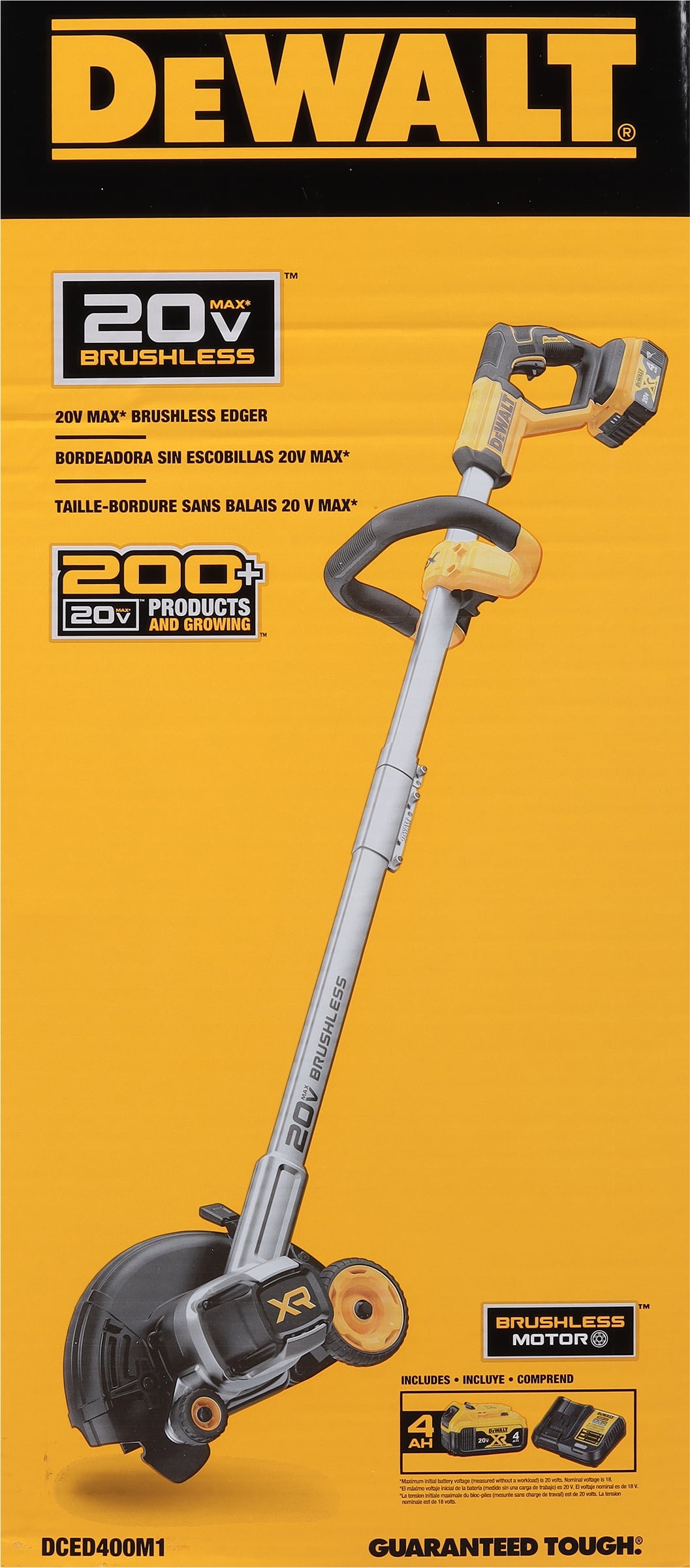 DEWALT Brushless Edger Hand Lawn Edger, Yellow, DCED400M1 - Walmart.com