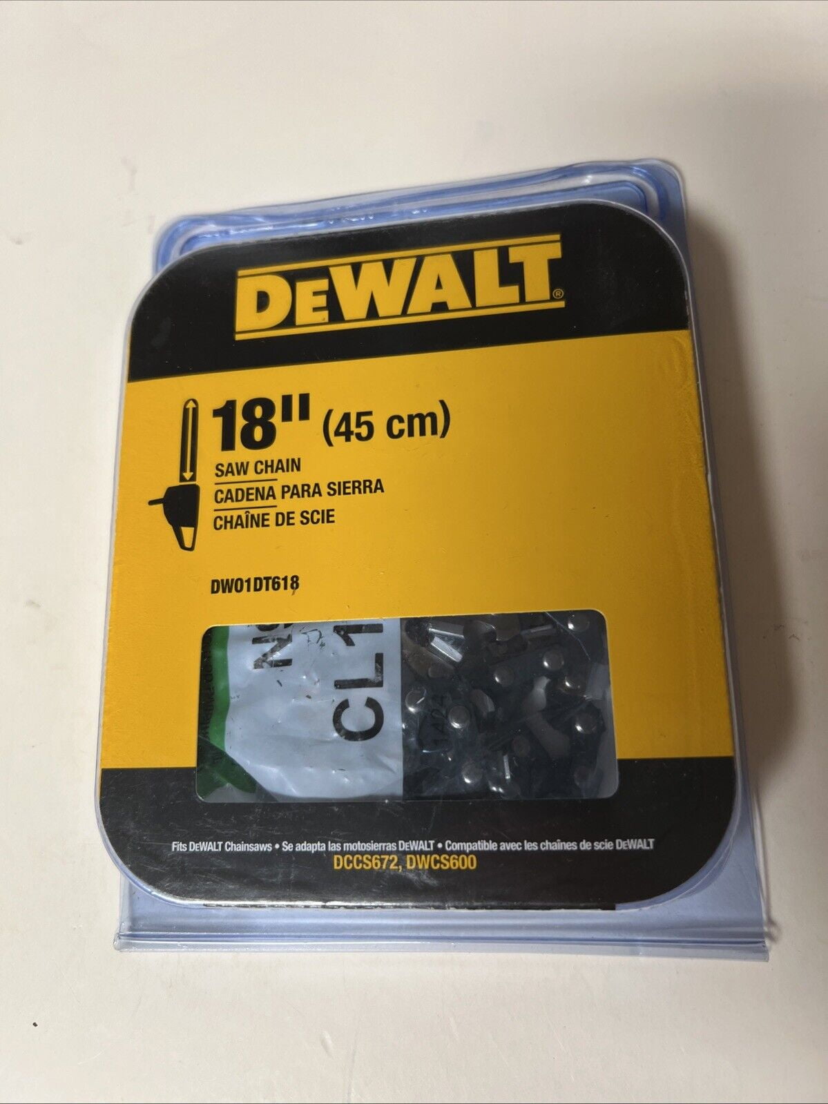 DeWalt Chainsaw Saw Chain Replacement 18" Genuine OEM DW01DT618 For ...