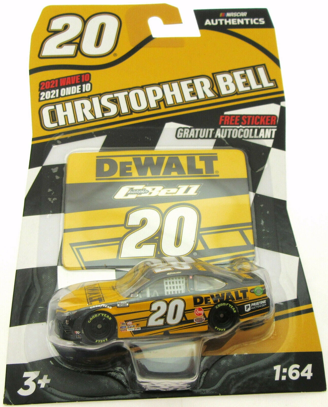 Lionel DeWalt Christopher Bell 20 NASCAR Authentics Die Cast Car 1:64 ...