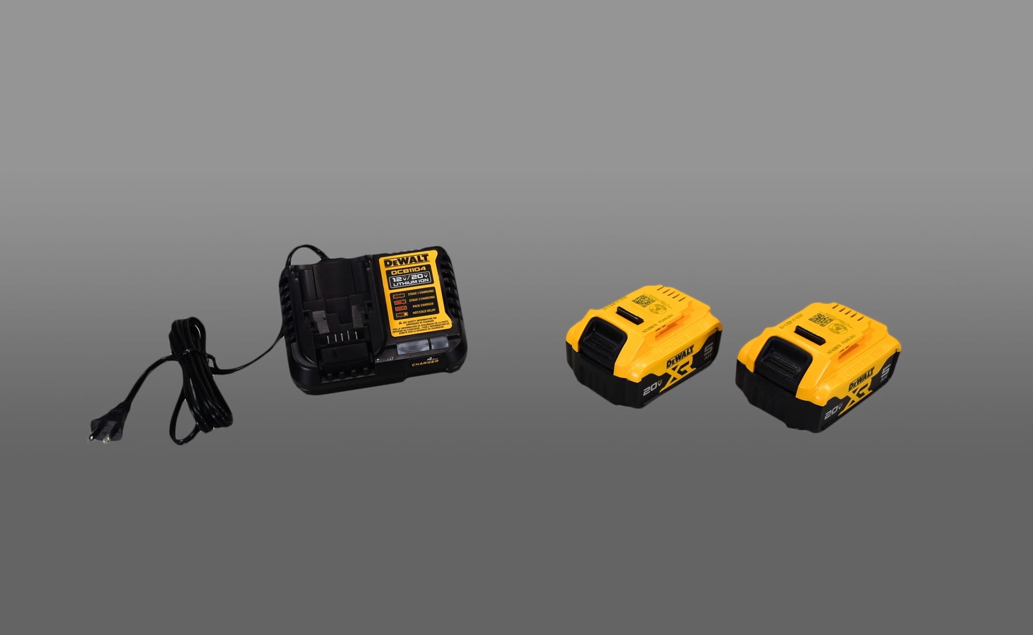 DeWalt DCB205-2C 20V Max XR (2) 5.0Ah Battery and Charger Starter Kit ...