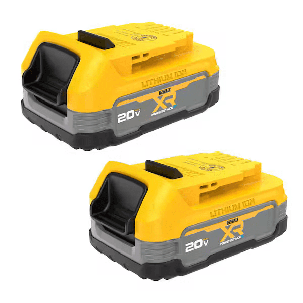 DeWalt 20V MAX Powerstack Compact Lithium-Ion Battery, 1.7Ah, 2 Pack ...