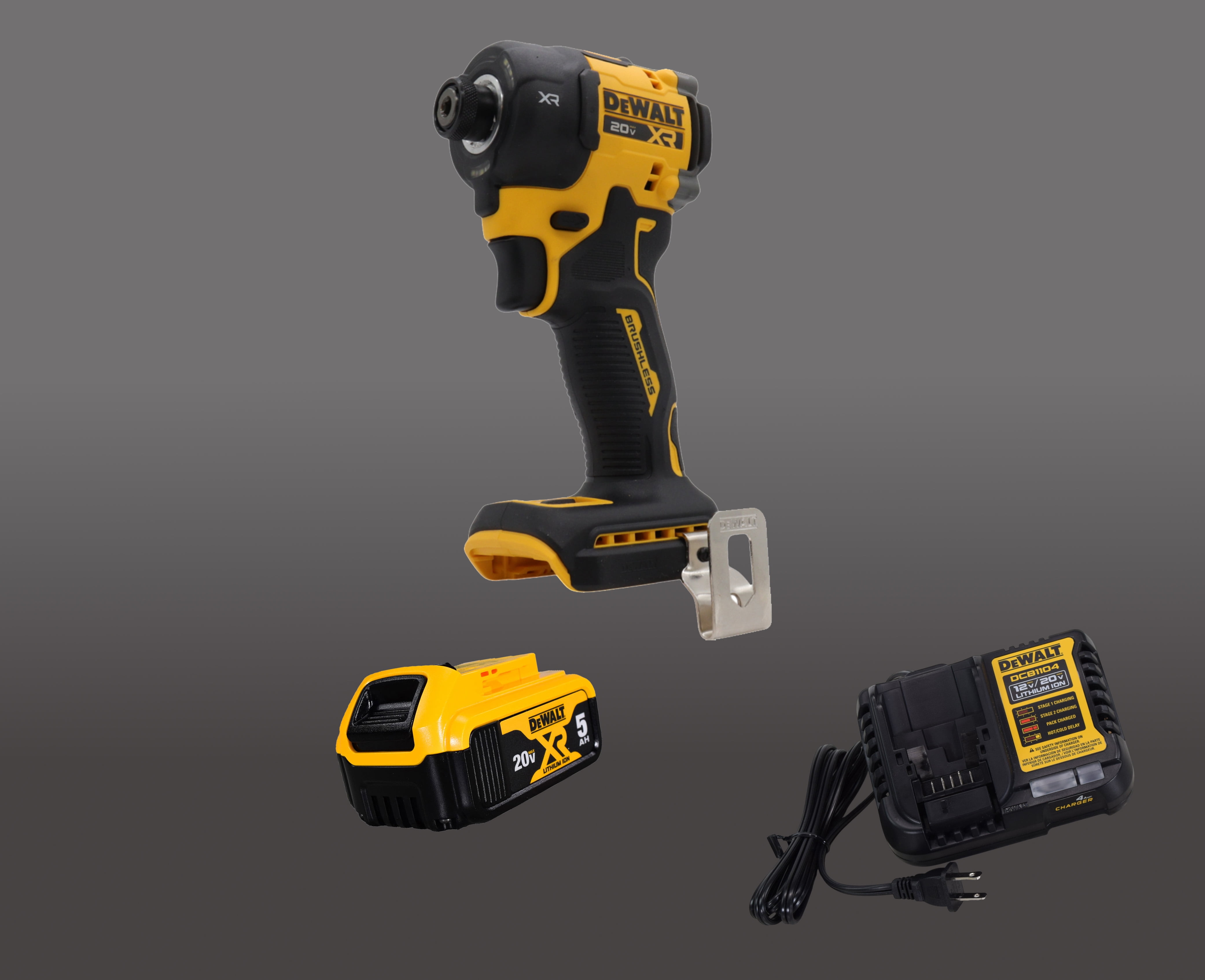 DeWalt DCF870B 20V Cordless Hydraulic Impact Driver with 5Ah Batteries ...