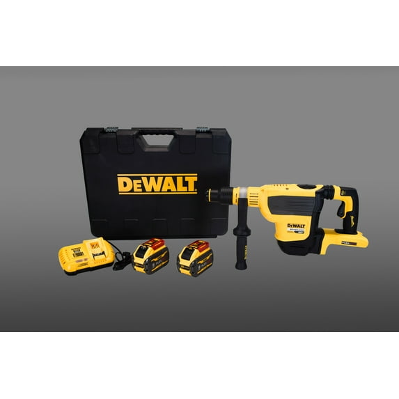 DeWalt DCH614X2 60V Cordless 1 3/4" SDS Rotary Hammer Kit w/ Batteries ...