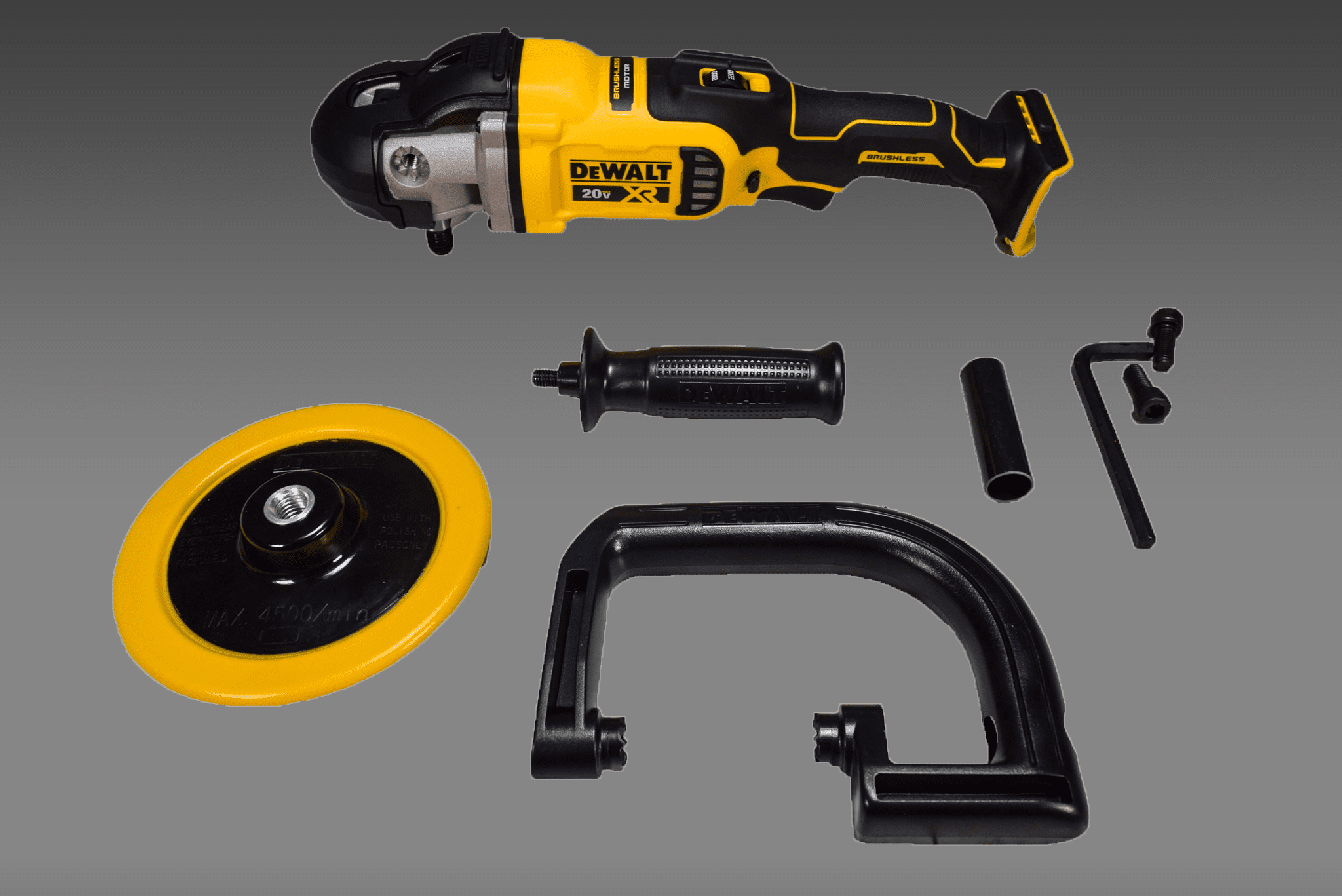 DEWALT DCM849B, 20V, Cordless Brushless Variable-Speed Rotary Polisher ...