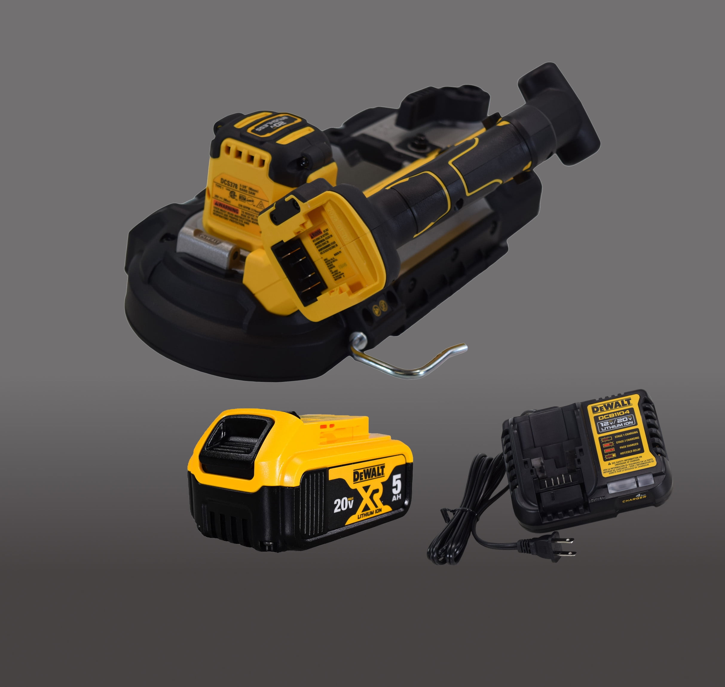 DeWalt DCS378B 20V MAX XR Cordless 3-3/8" Bandsaw with 5Ah Batteries ...