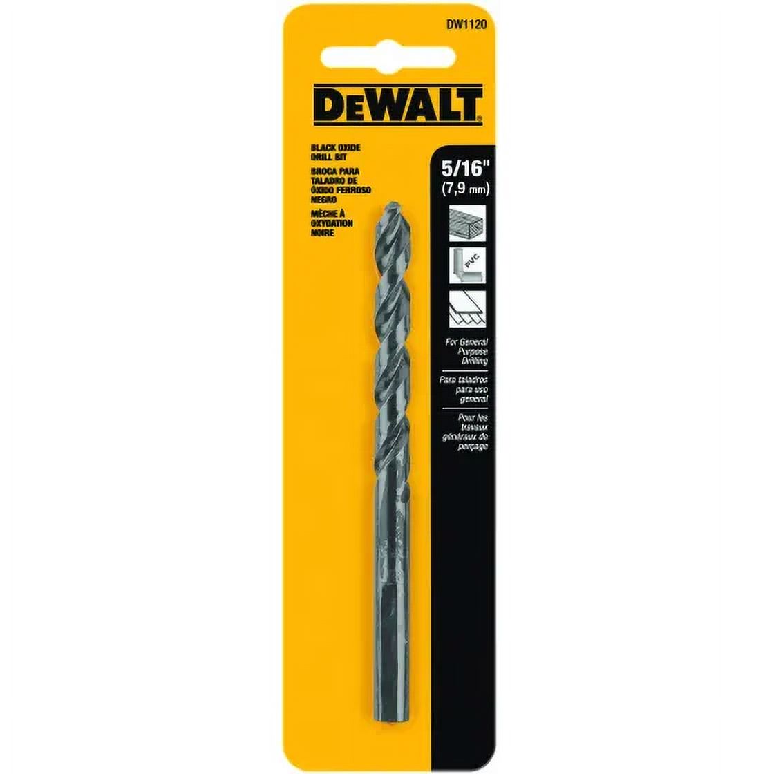 DeWalt DW1120 5/16 By 4-1/2 Inch Black Oxide Coated Drill Bit (Case of ...