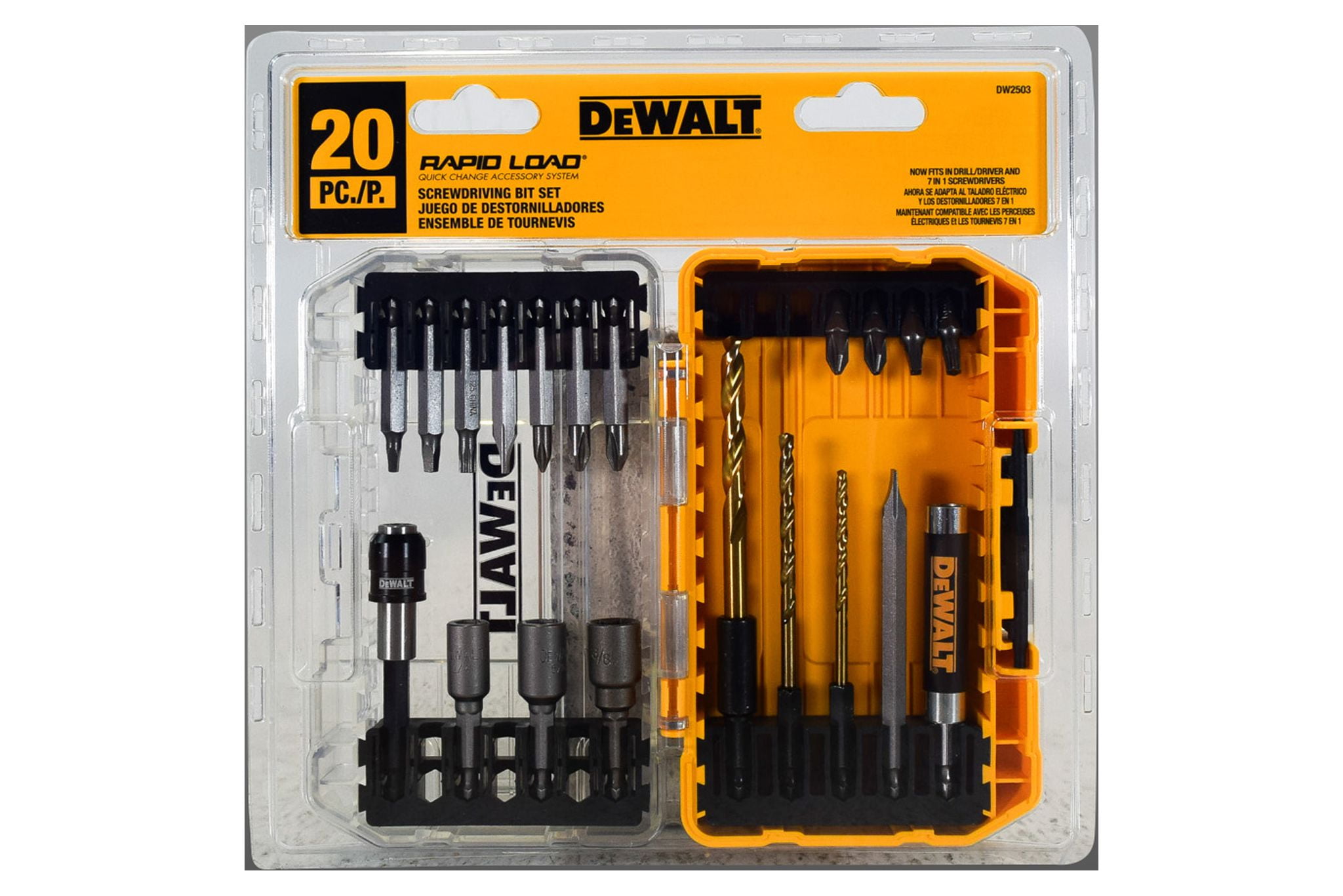 DeWalt DW2503 Screwdriver Bit Set (20 Piece) - Walmart.com