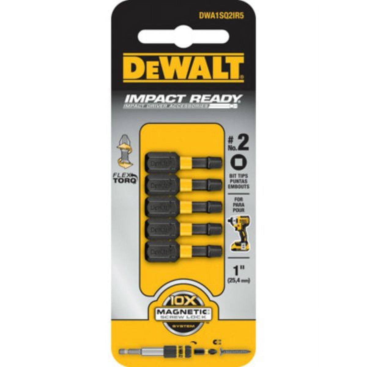 DeWalt DWA1SQ2IR5 Impact Ready Square Insert Bit, #2, 1", 5-Pack, Each - Walmart.com