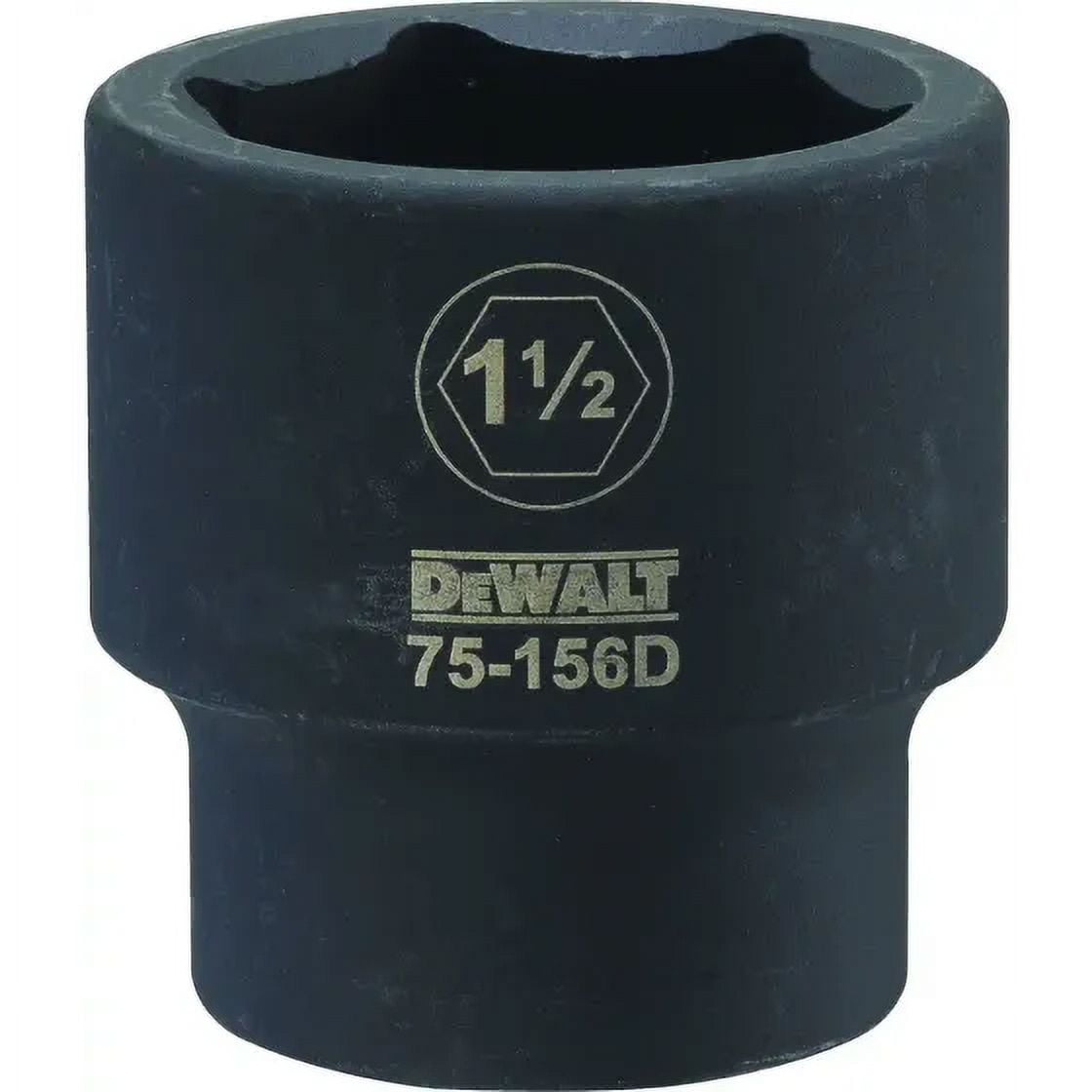 DeWalt DWMT75156OSP Impact Socket, 1-1/2 Inch Socket, 3/4 Inch Drive, 6 ...