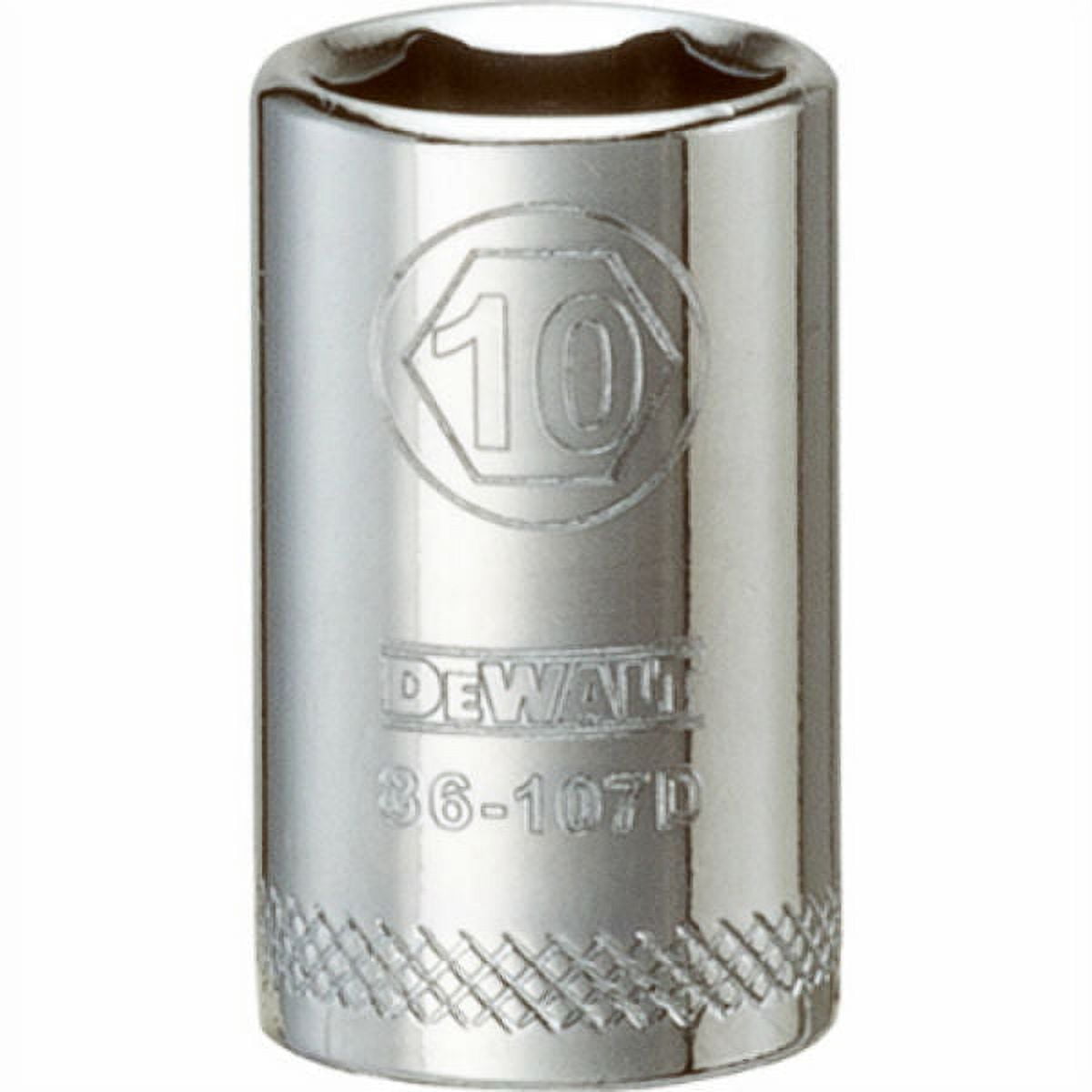 DeWalt DWMT86107OSP Polished Chrome Vanadium Metric Sockets, 1/4" Drive ...