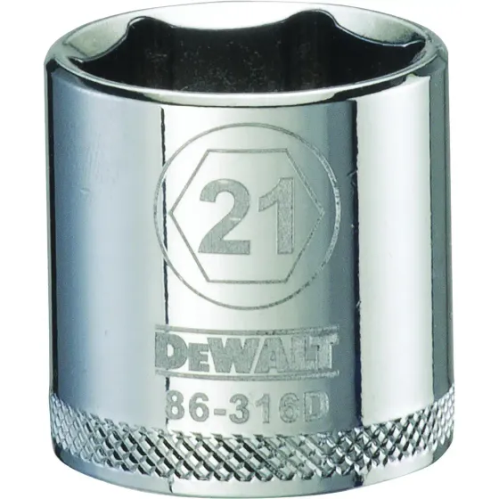 DeWalt DWMT86316OSP Hand Socket, 21 Millimeter Socket, 3/8 Inch Drive ...