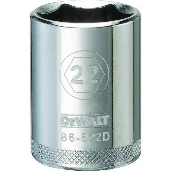 DeWalt DWMT86522OSP Drive Socket, 22 Millimeter Socket, 1/2 Inch Drive ...