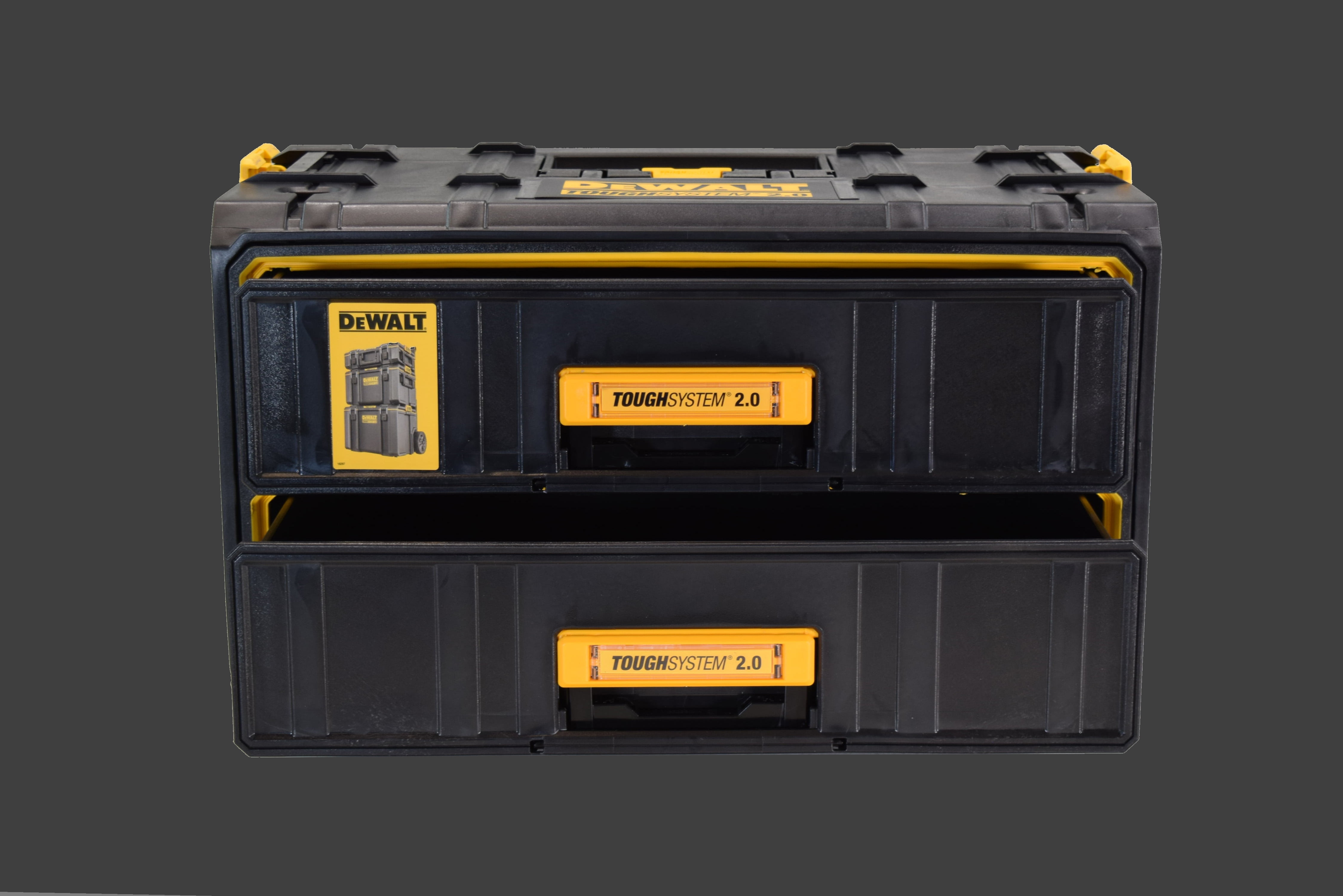 DEWALT Tough System 2.0 Two-Drawer Unit, Compact Tool Storage Toolbox ...
