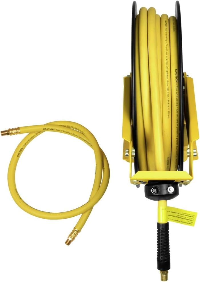 DeWalt DXCM024-0343 Double Arm Hose Reel with 3/8 x 50 Premium Rubber ...