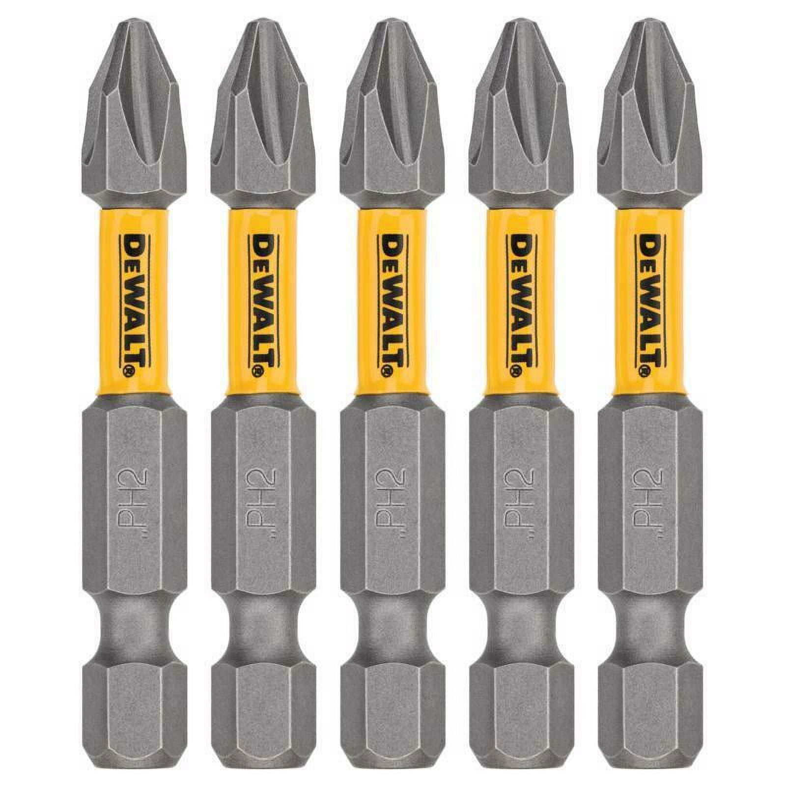 DeWalt Max Fit Phillips #2 X 2 in. L Screwdriver Bit Set Steel 5 pk DWA2PH2MF5 - Walmart.com