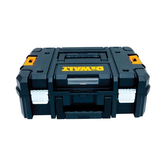 DEWALT, Tool Box, 17" Plastic Flat Top, Stackable with Dividers ...