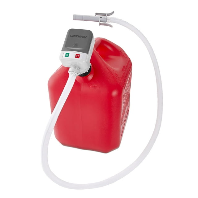 DeWay Attachable, Battery Powered Fuel Transfer Pump with Nozzle & 3 ...