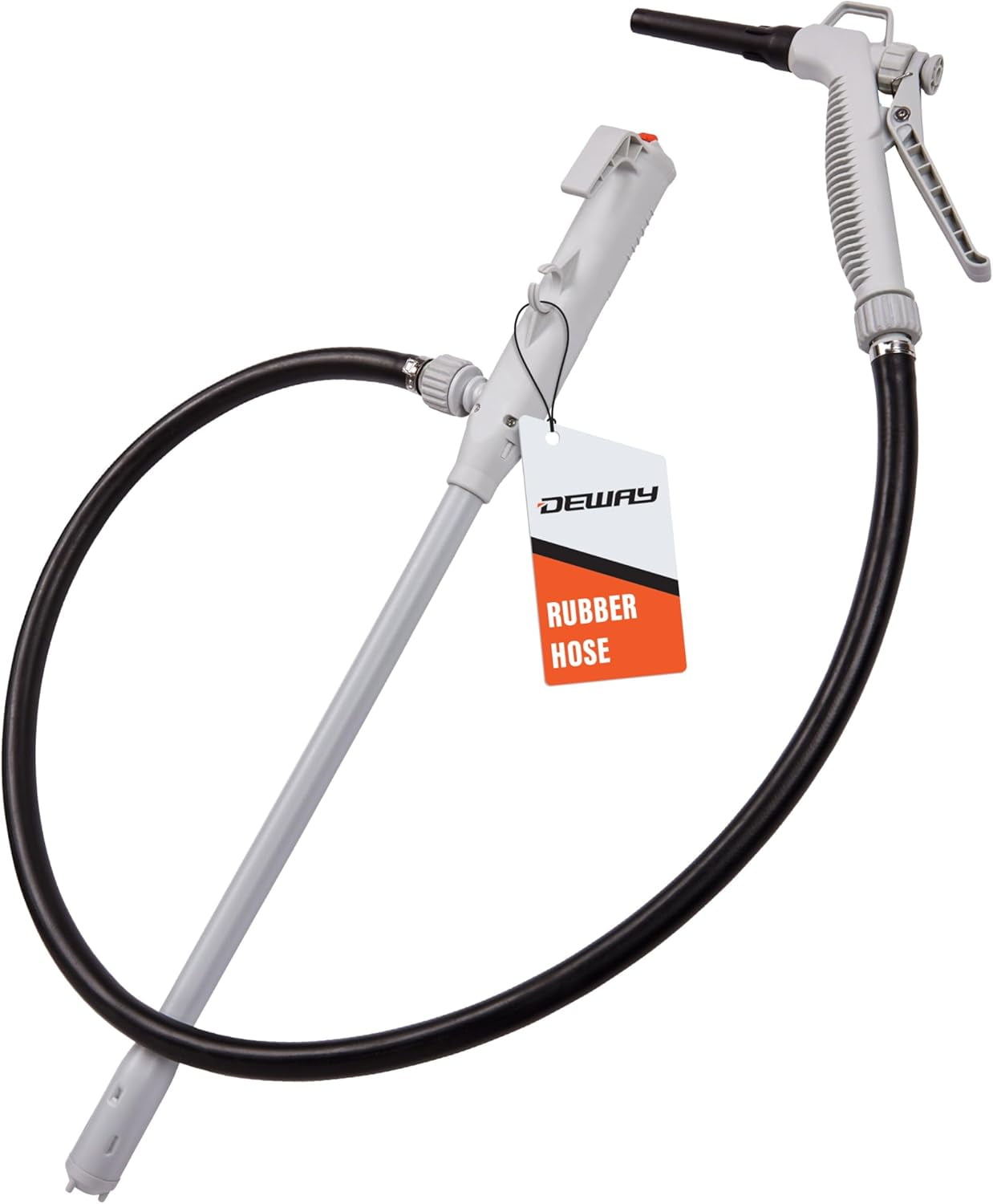 DeWay Battery-Powered Stick Fuel Transfer Pump with Hand Trigger Nozzle ...