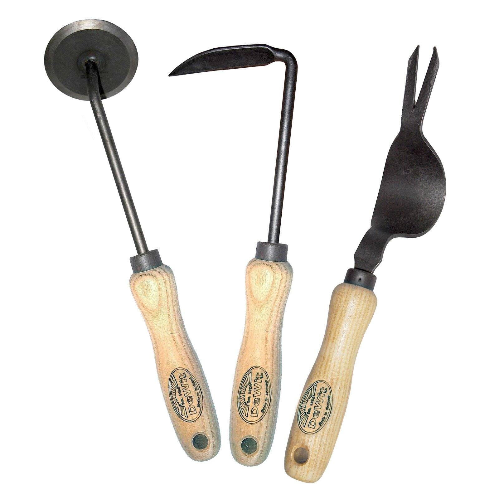 DeWit 3 Piece Weeding Set, Disc Weeder, Cape Cod Weeder, and Weedpopper ...