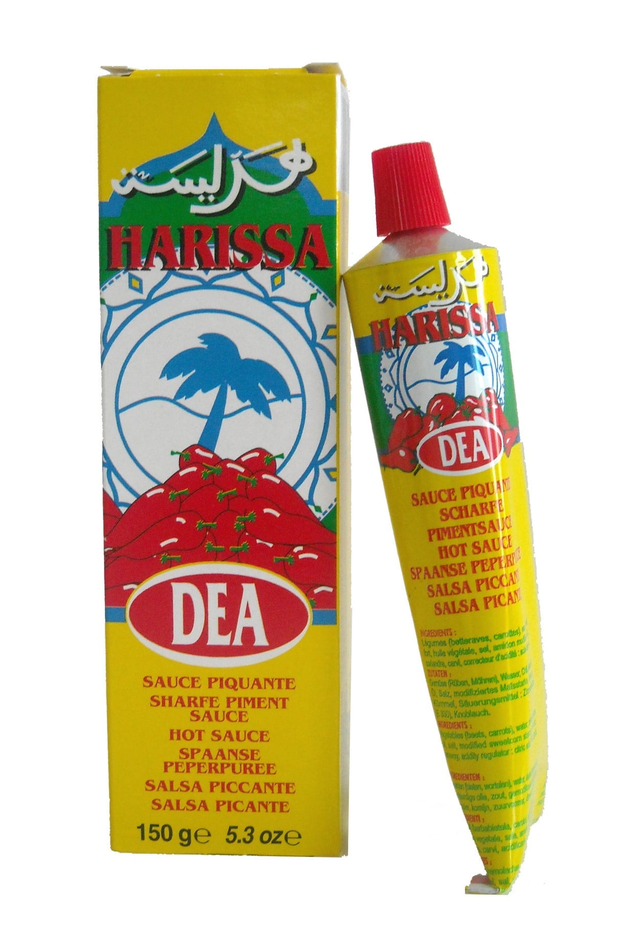 Dea Harissa Spicy Garlic Red Hot Chili Pepper Sauce, 2 Tubes Pack 2x4 ...