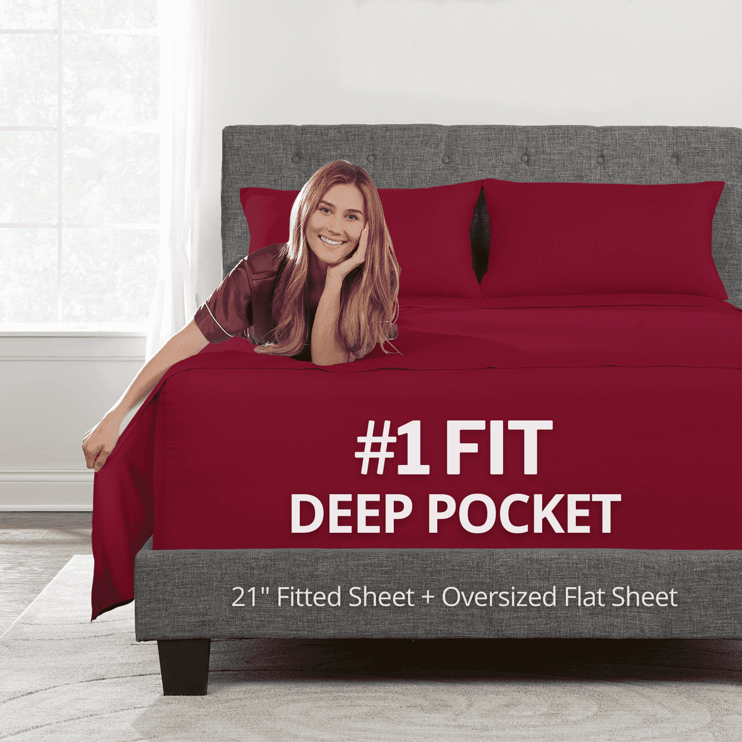 DeaLuxe Bedding 21” Queen Extra Deep Pocket Sheets - Super And Ultra ...