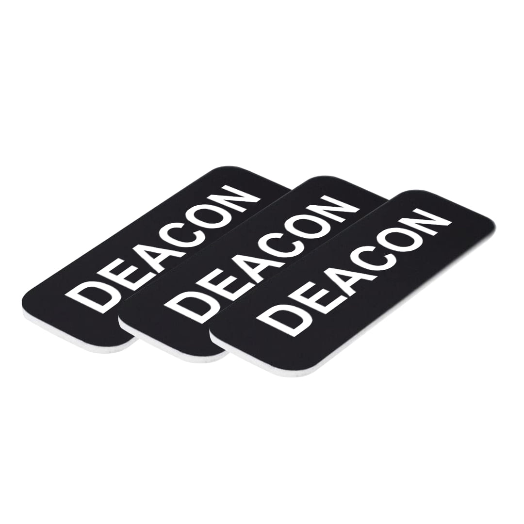 Deacon 1 x 3" Name Tag, Black (3 Pack) - Walmart.com
