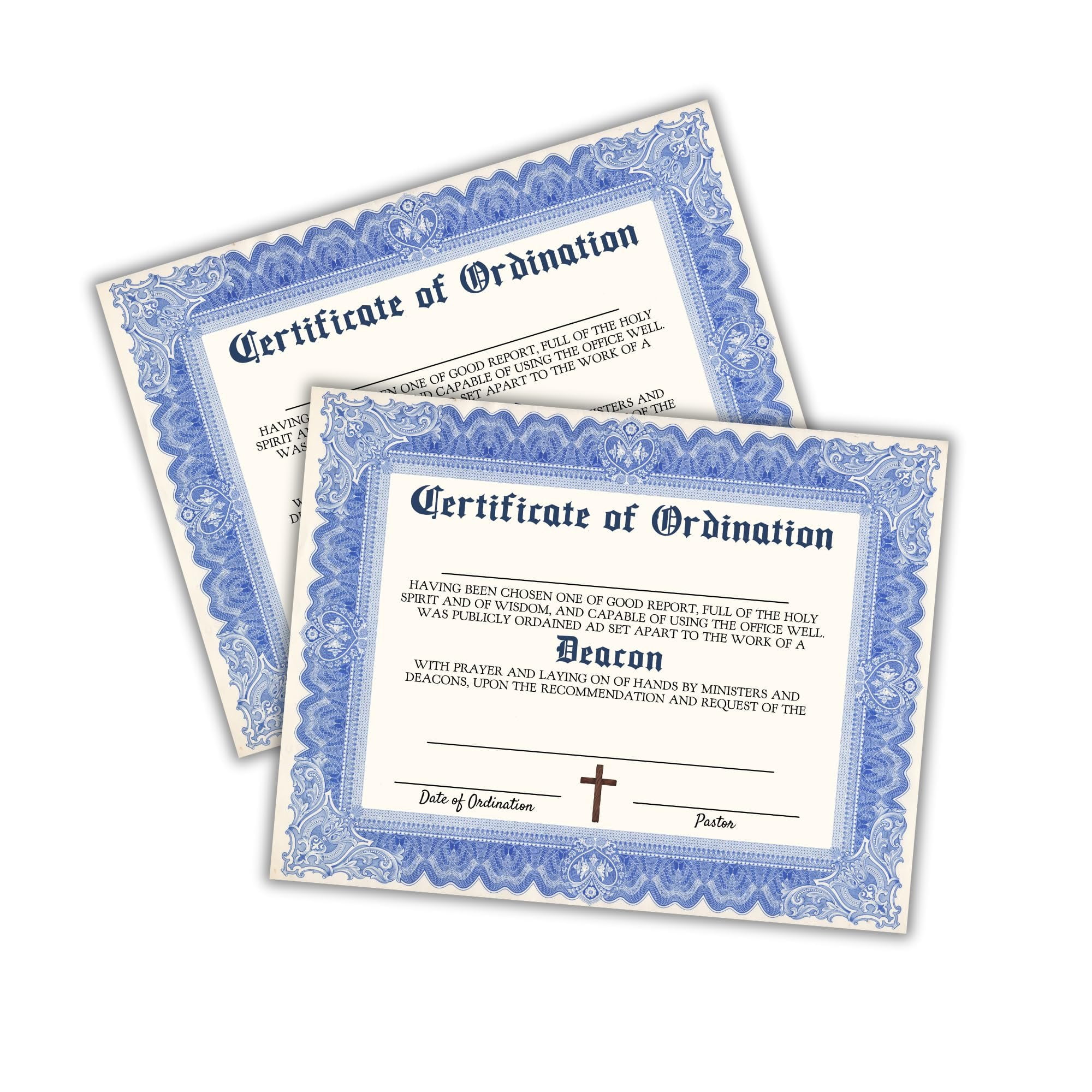 Deacon Certificate of Ordination 6pk Linen Paper 8.5x11 Church ...