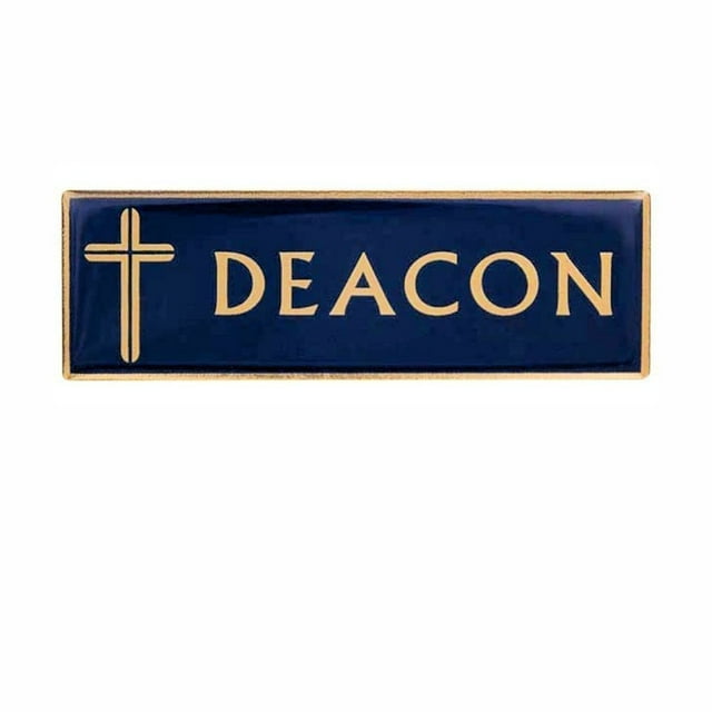 Deacon Magnetic Badge Pin Blue, Gold Large Pack of 2 by Sterling Gifts ...
