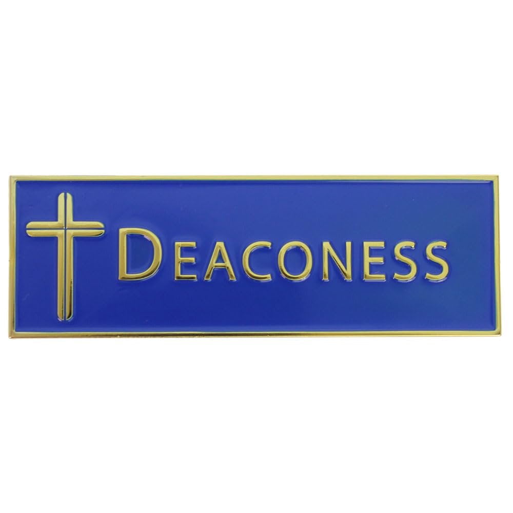 Deaconess Magnetic Badge Pin Blue, Gold Large Pack of 2 by Sterling ...