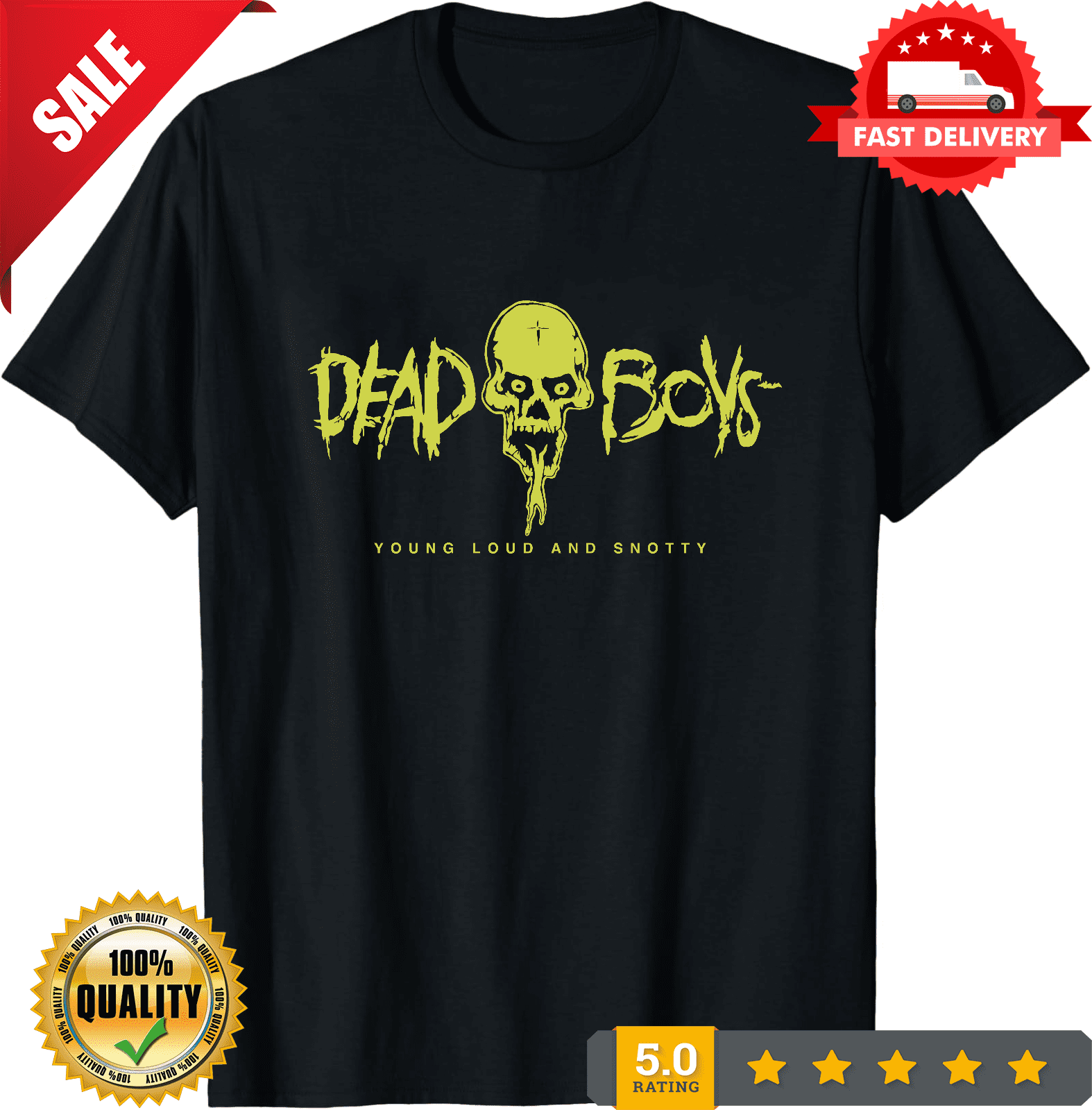 Dead Boys Young Loud and Snotty Shirt Classic Black Unisex S-5XL, ULTRA ...
