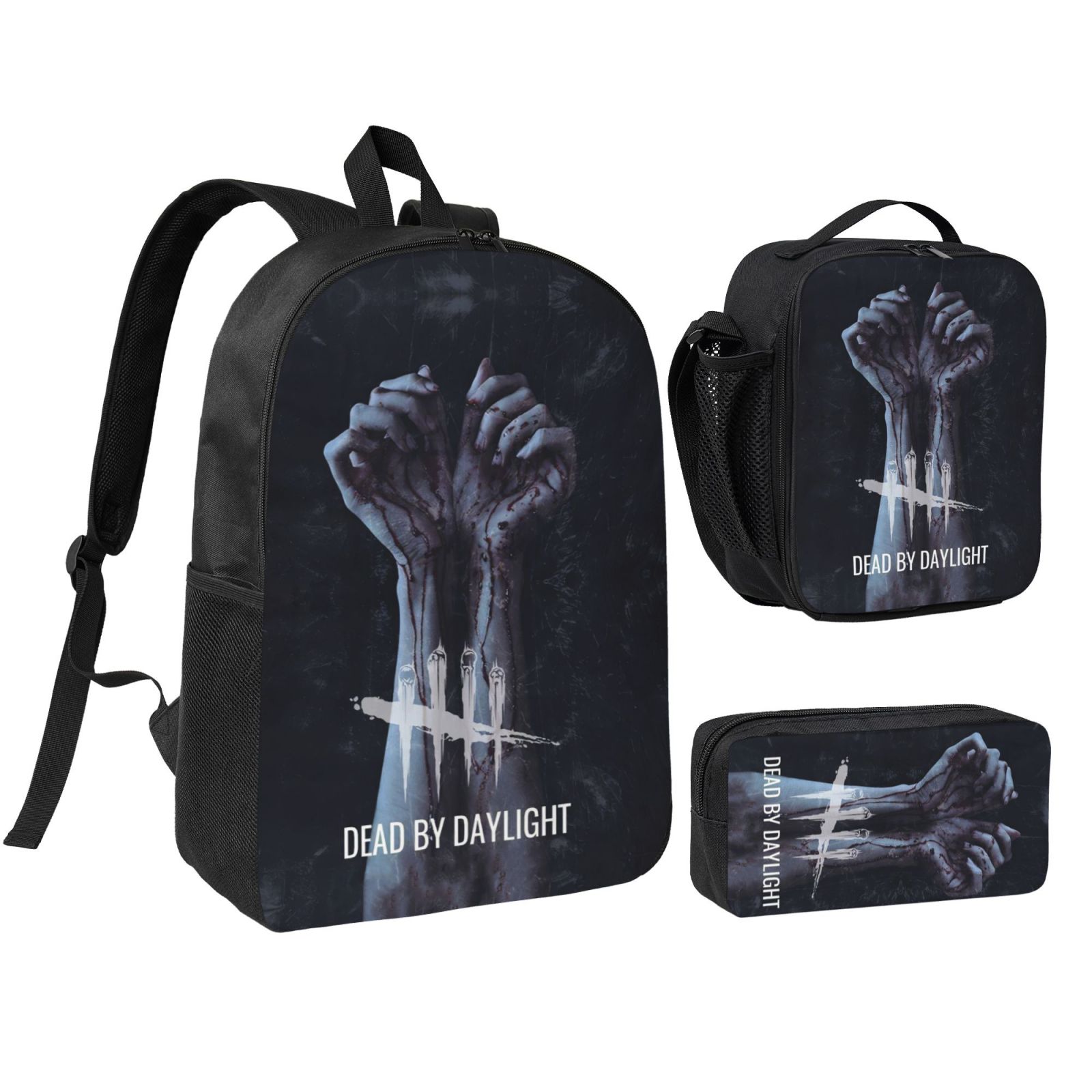 Dead By Daylight Backpack Set 3-Piece , bag with lunch bag & case ...