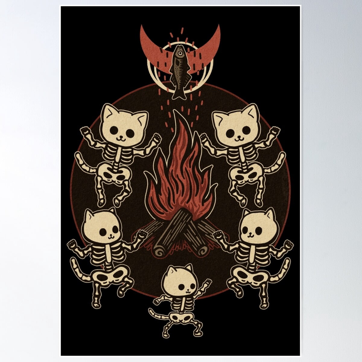 Dead Cats Ritual Poster Wall Art, Modern Wall Decor For Living Room ...