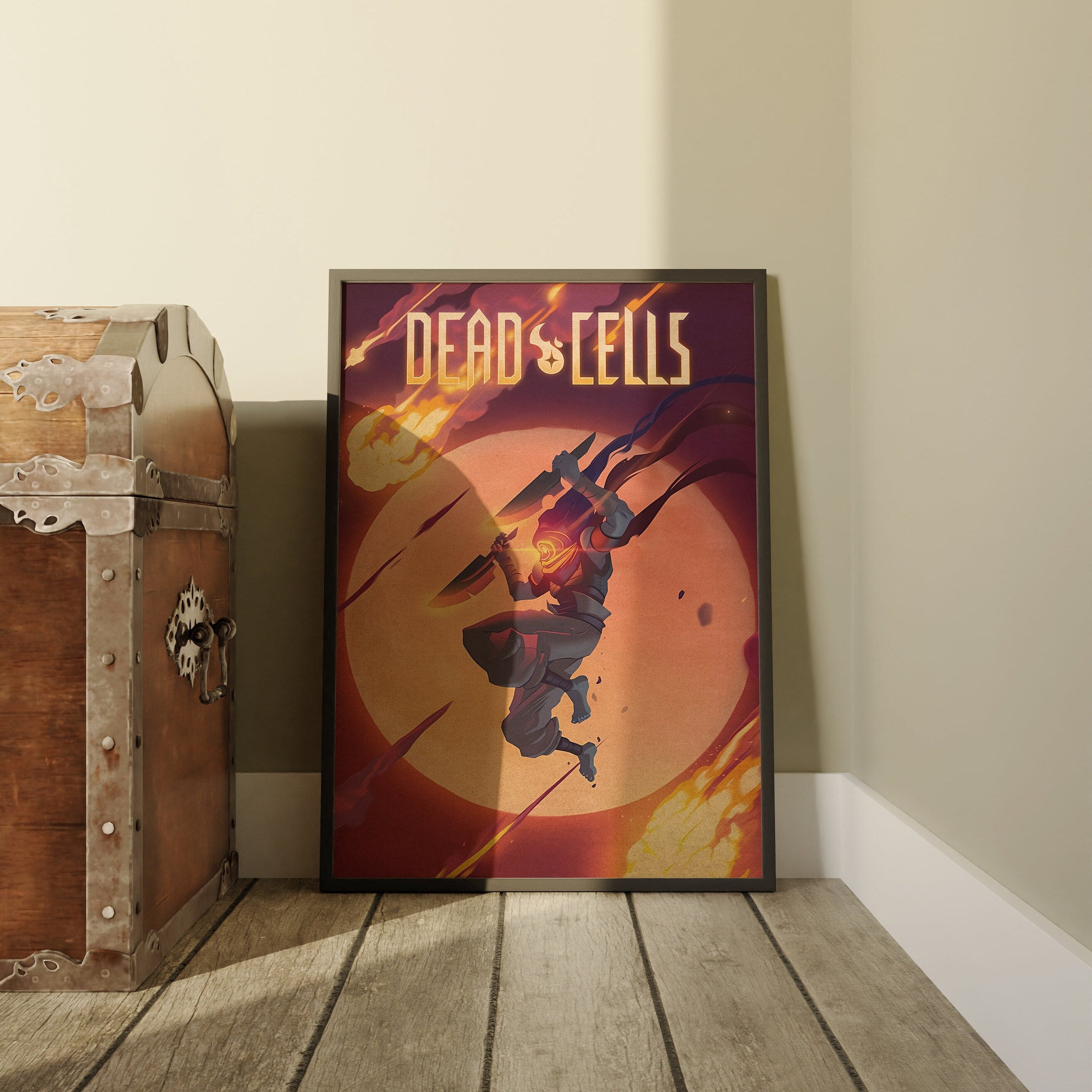 Dead Cells Retro Poster, Dynamic Action Wall Art, Kraft Paper Print ...
