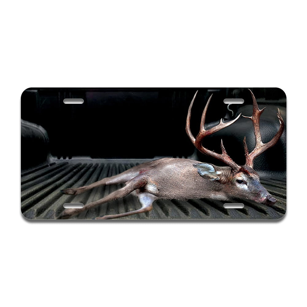 Dead Deer Aluminum License Plate| License Plate 12" X 6" Fits Any Car ...